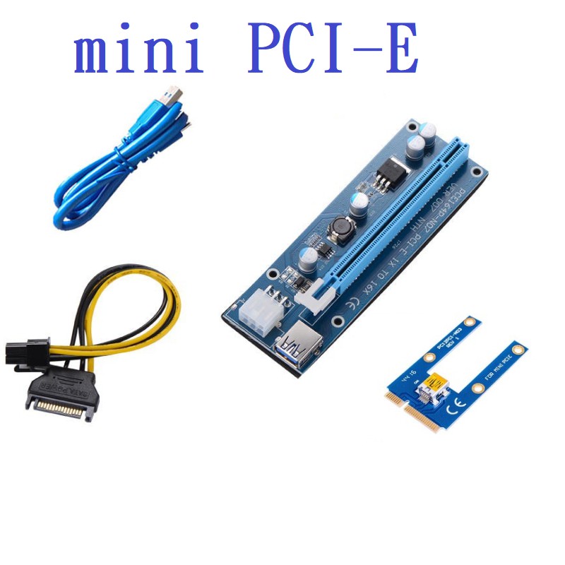 挖礦 筆電專用 mini PCI-E pcie 1X轉16X延長線 PCI-E 粗線USB 挖礦專用轉接卡 | 蝦皮購物