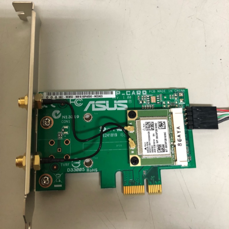 Asus AW-CB161H Wifi+藍芽 PCI-E 無線網卡 含天線 全新 | 蝦皮購物