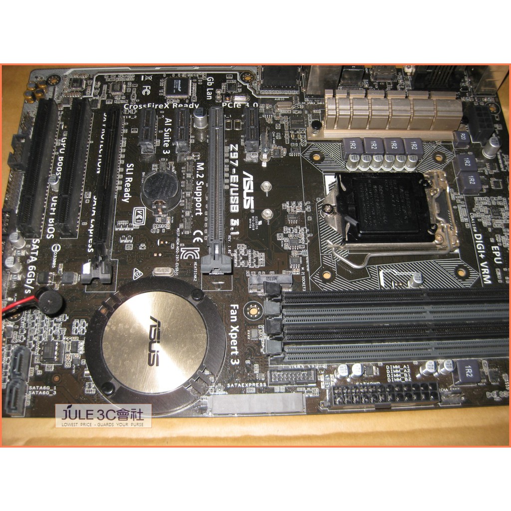 JULE 3C會社-華碩ASUS Z97-E/USB3.1 Z97/DDR3/5重防護/M2/ATX/1150 主機板 | 蝦皮購物