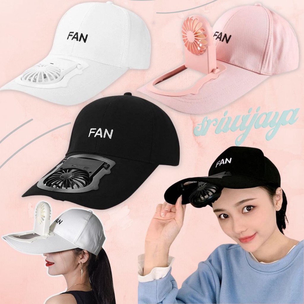 KIPAS TOPI USB VIRAL PELINDUNG UV FAN CAP SUMMER HAT ADEM | 蝦皮購物