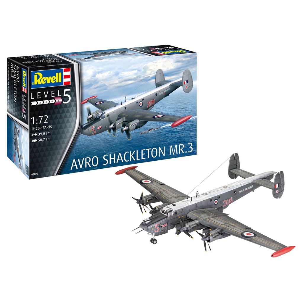 德國Revell(現貨-長39cm)英國阿弗羅-沙克爾頓反潛機Avro Shackleton MR3 1/72#3873 | 蝦皮購物