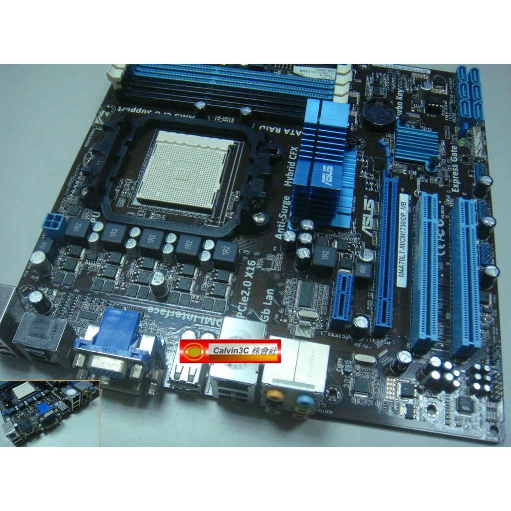 華碩 M4A78LT-M CM1730 CM1630 AM3腳位 內建顯示 AMD 760G晶片 DDR3 SATA | 蝦皮購物
