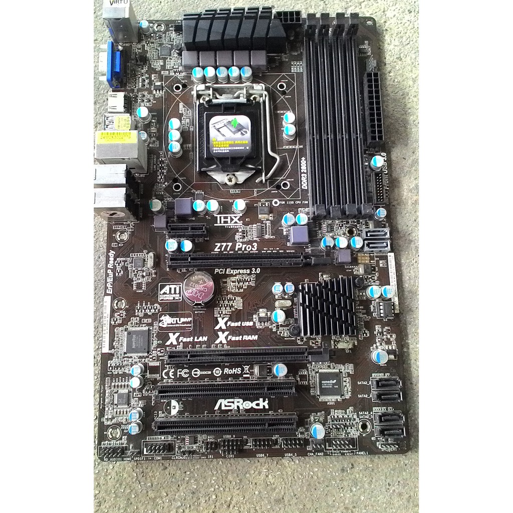 華擎 ASROCK Z77 Pro3 1155 腳位可超頻高階主機板 良品 | 蝦皮購物
