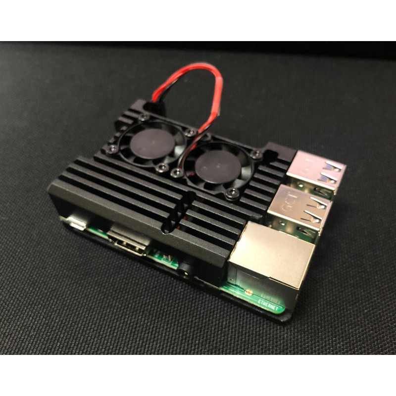 【傑森創工】樹莓派 鋁合金外殼 雙風扇 超強散熱 Raspberry Pi 支援4b 蝦皮購物 