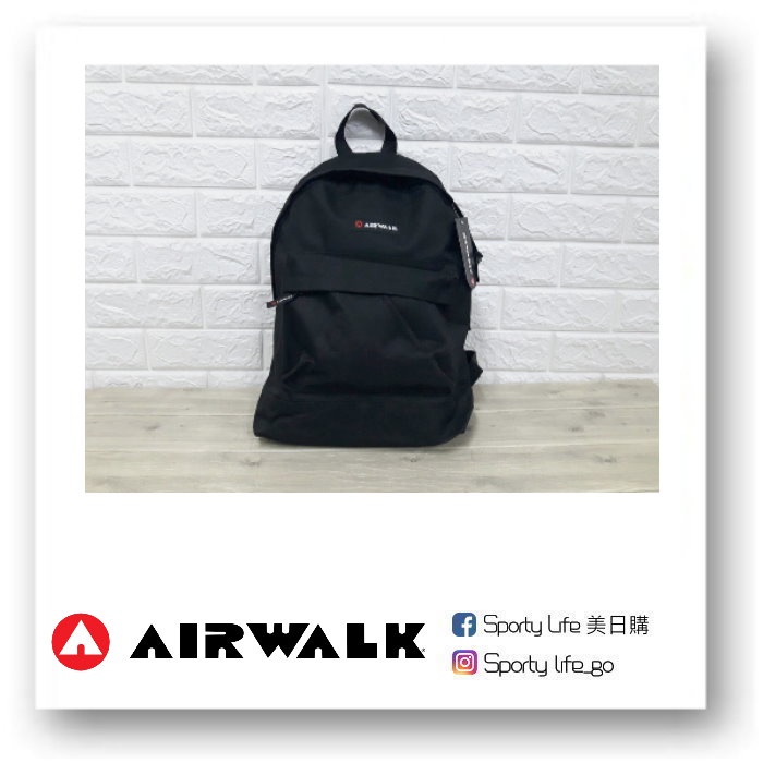 【SL美日購】Airwalk Essentials Backpack 後背包 書包 筆電包 黑色 包包 英國代購 | 蝦皮購物