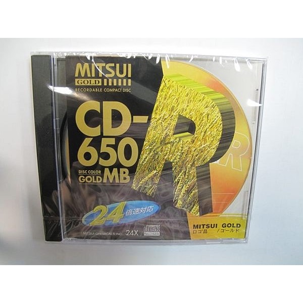 日本MITSUI GOLD 高級CD-R 650MB 24X 空白片 單片盒裝 | 蝦皮購物