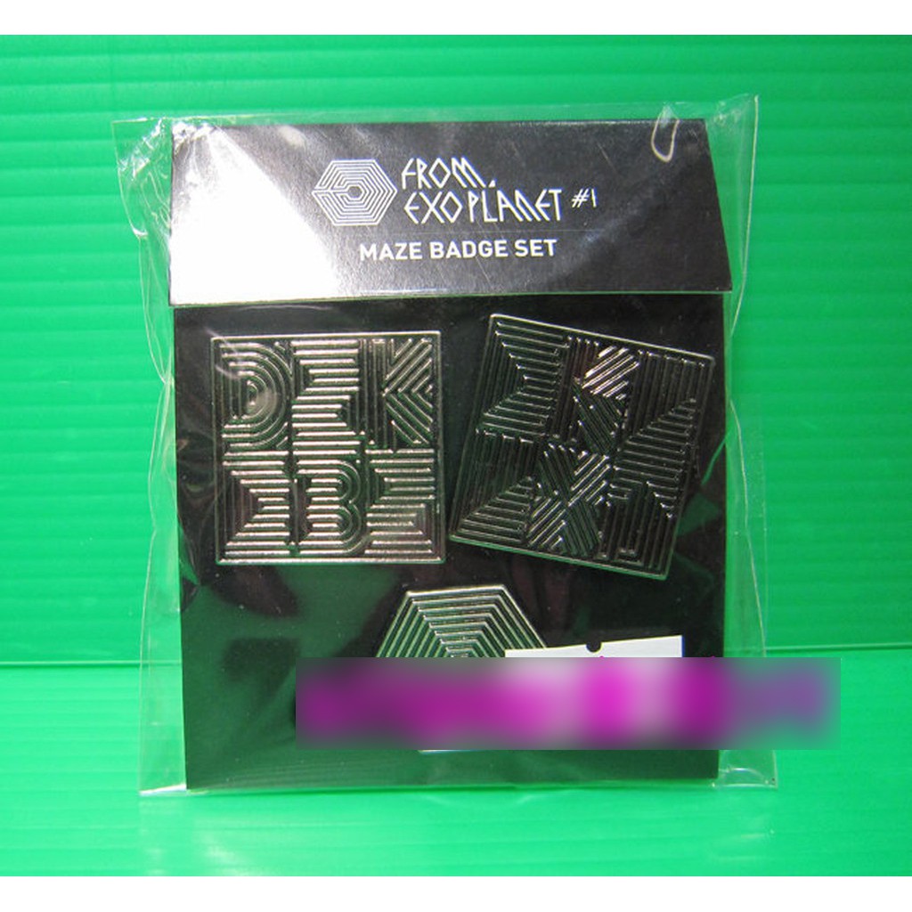 Kpop EXO Official Maze Badge Set Brooch Pin Button Planet#1 | 蝦皮購物