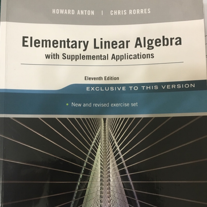 Elementary Linear Algebra 作者WILEY 線性代數課本 原文書 | 蝦皮購物