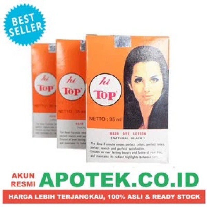 黑色染髮劑 Hi Top Semir Rambut Pewarna Hitam Hair color black | 蝦皮購物