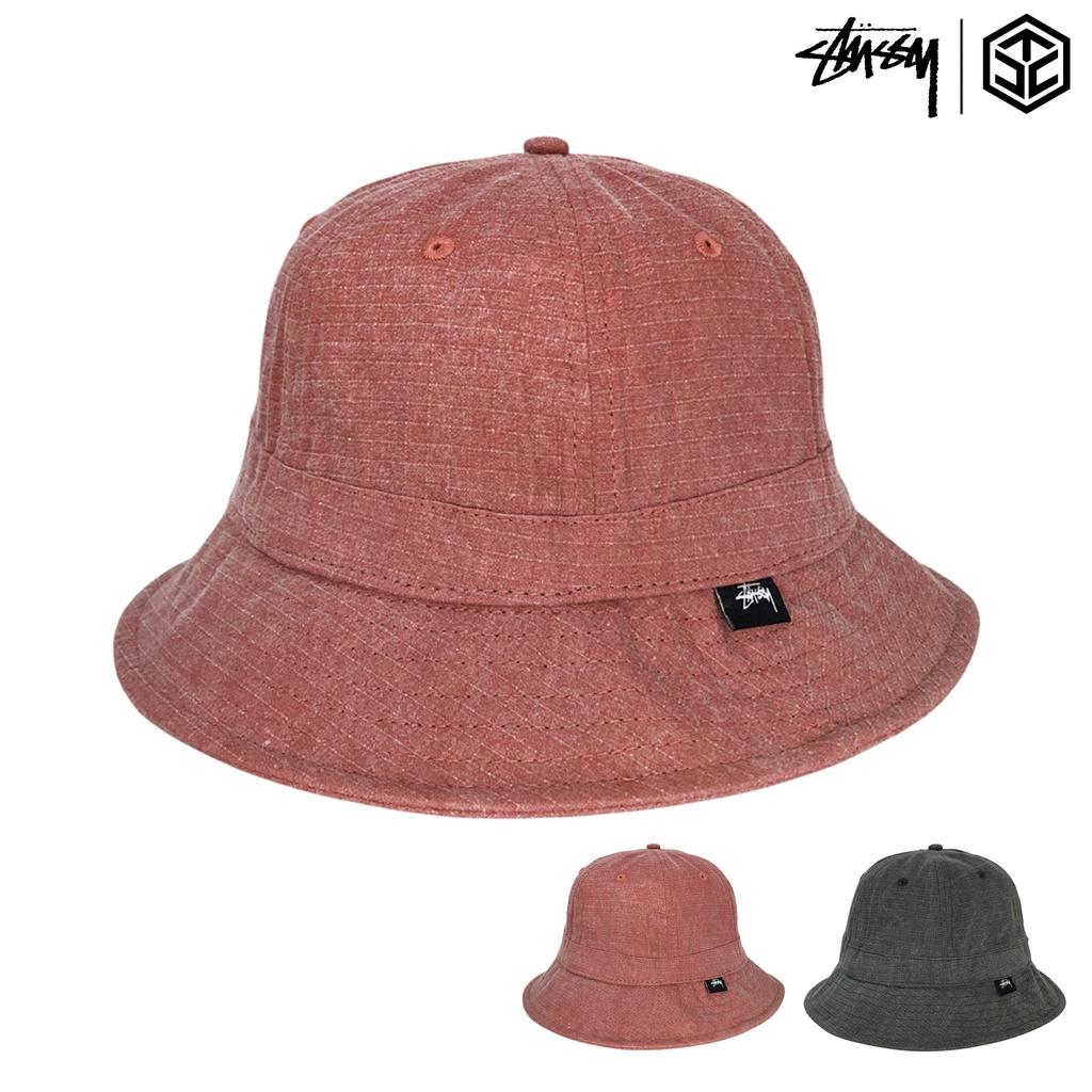 STUSSY 鐘型帽 WASHED RIPSTOP BELL BUCKET HAT COLOR【TCC】 | 蝦皮購物