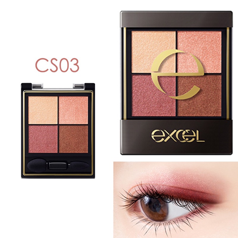眼影 現貨 【EXCEL光綻時裳四色眼采CS03 CS06】眼影盤 EXCEL眼影 CS03眼影 CS03 眼妝 | 蝦皮購物