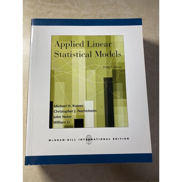 Applied Linear Statistical Models Fifth Edition | 蝦皮購物