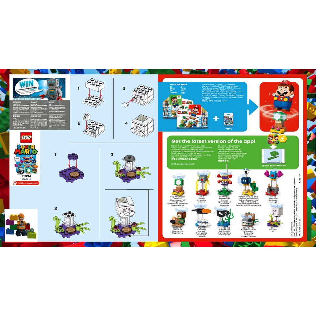 ||高雄 宅媽|樂高 積木||LEGO "71394” Mario-角色組合包－第 3 代 (夾鏈袋裝) | 蝦皮購物