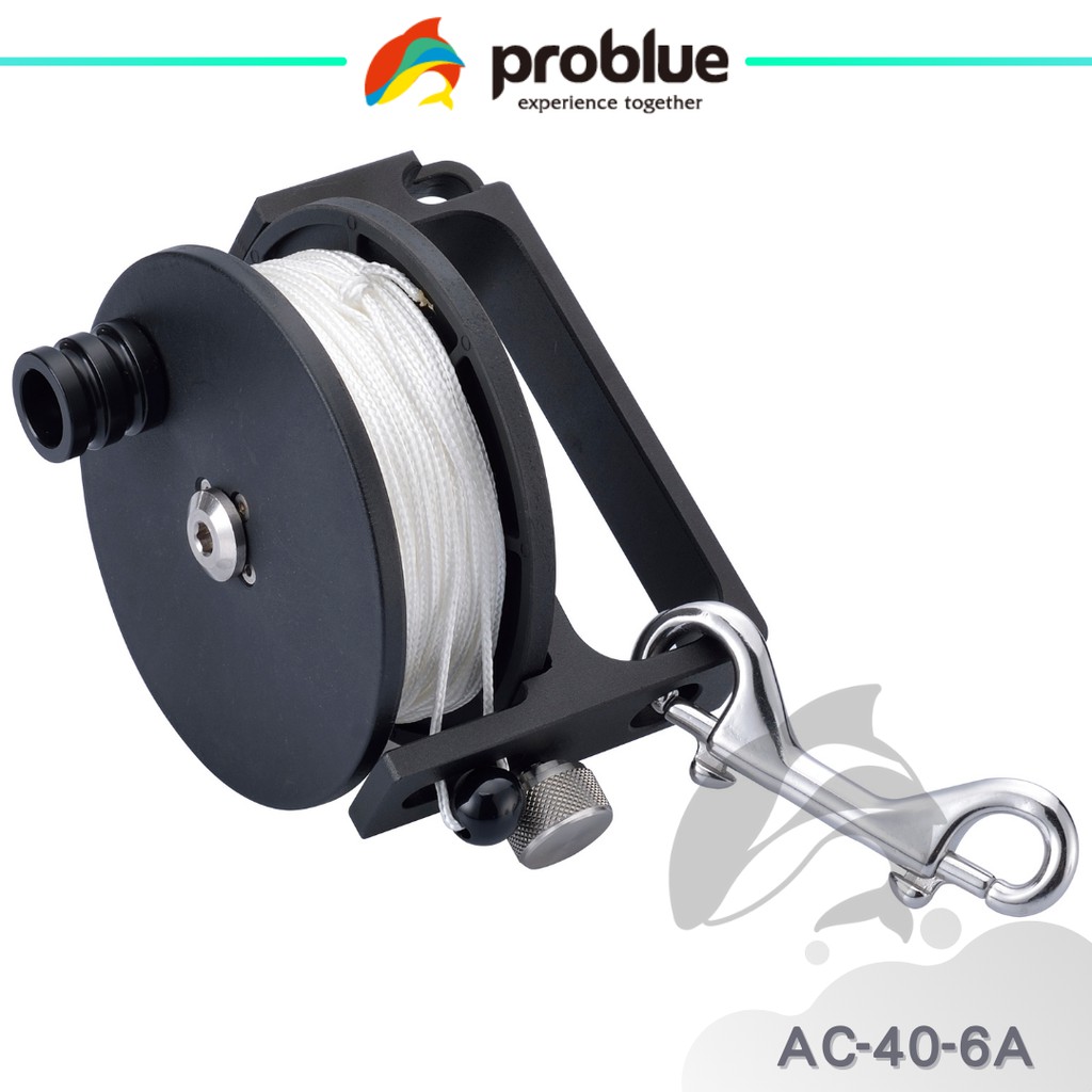 problue AC-40-6A 鋁製 手把式 可制動 捲線軸 60米 | 蝦皮購物