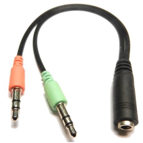 I-WIZ 彰唯 3.5mm 母 4極 to 3.5mm公 3極x2 耳機1轉2 轉接線 音源線 15cm | 蝦皮購物