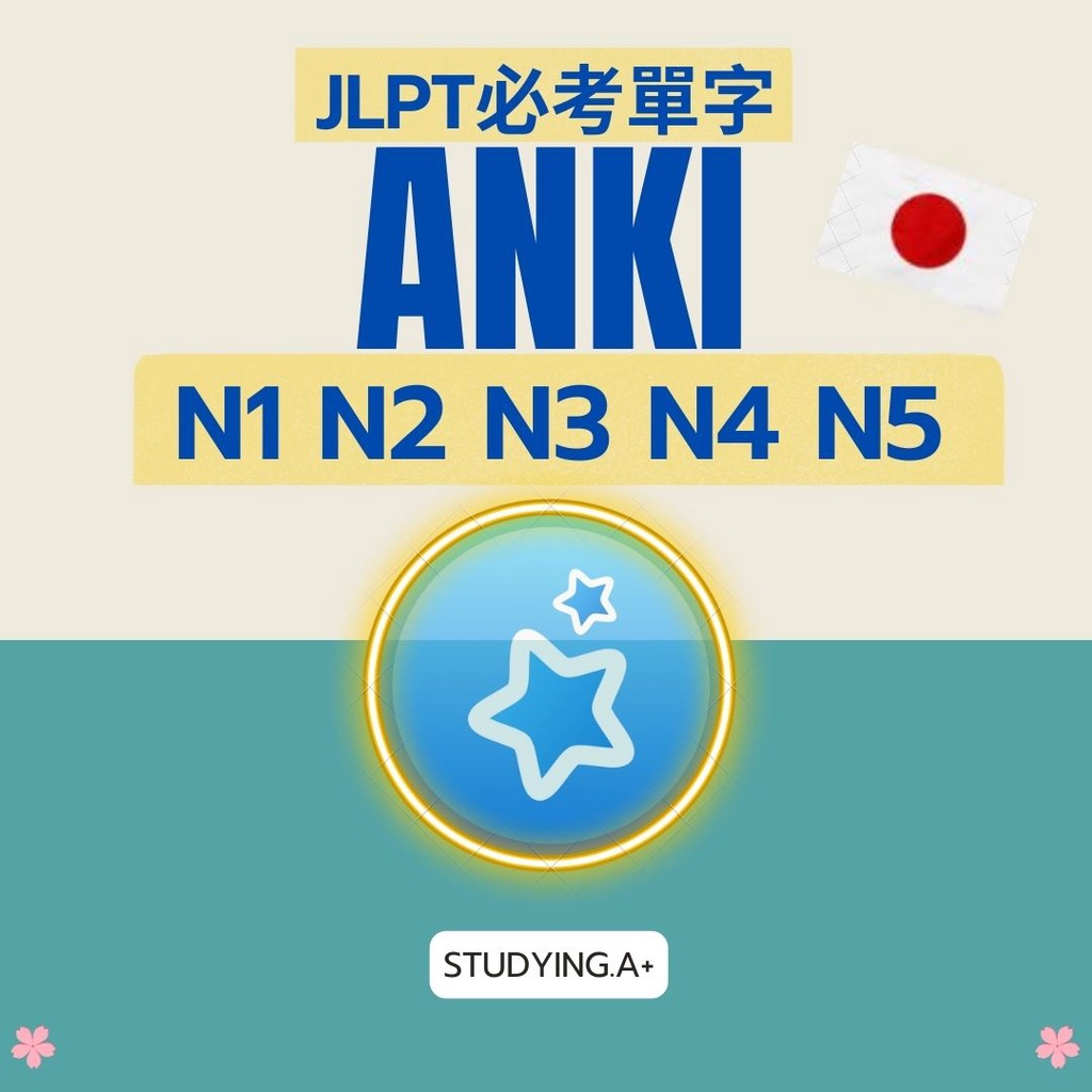 【ANKI JLPT必考單字】Anki JLPT 暗記辭庫 自編排組 自學日語 | 蝦皮購物