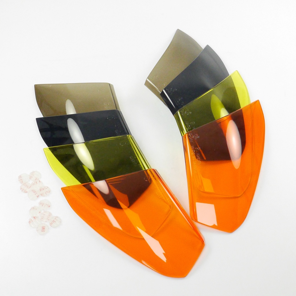 E-GIN 橘色 FORCE2.0 大燈貼片 大燈改色 頭燈 大燈 燈罩 大燈殼 貼片 附子母扣 適用 FORCE二代 | 蝦皮購物