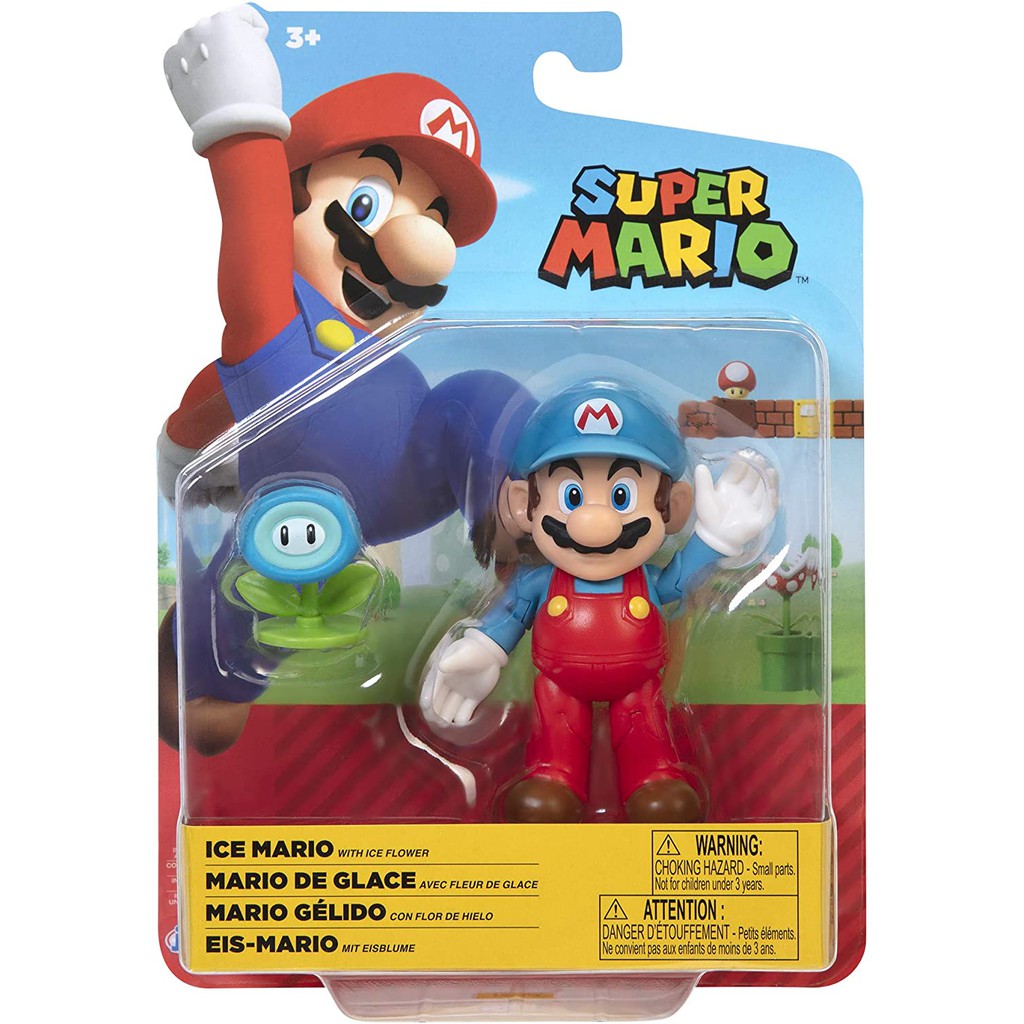 任天堂4吋公仔 ICE MARIO 超級瑪利歐4吋公仔 瑪利歐 W23 Super Mario Jakks 冰瑪利歐 | 蝦皮購物