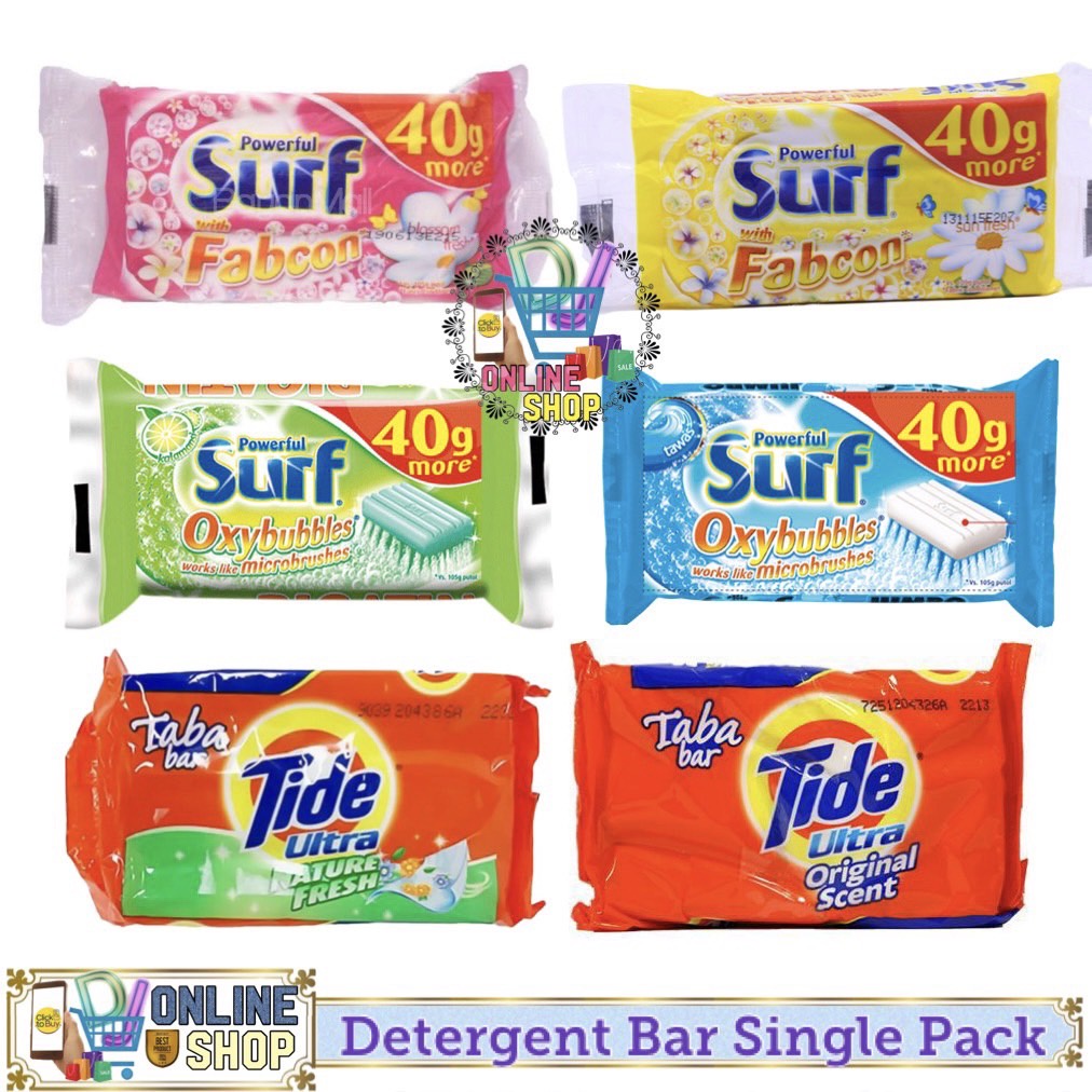 DJ ONLINE STORE】菲律賓Surf & Tide洗衣棒 洗衣皂 單入包裝single pack 120g | 蝦皮購物