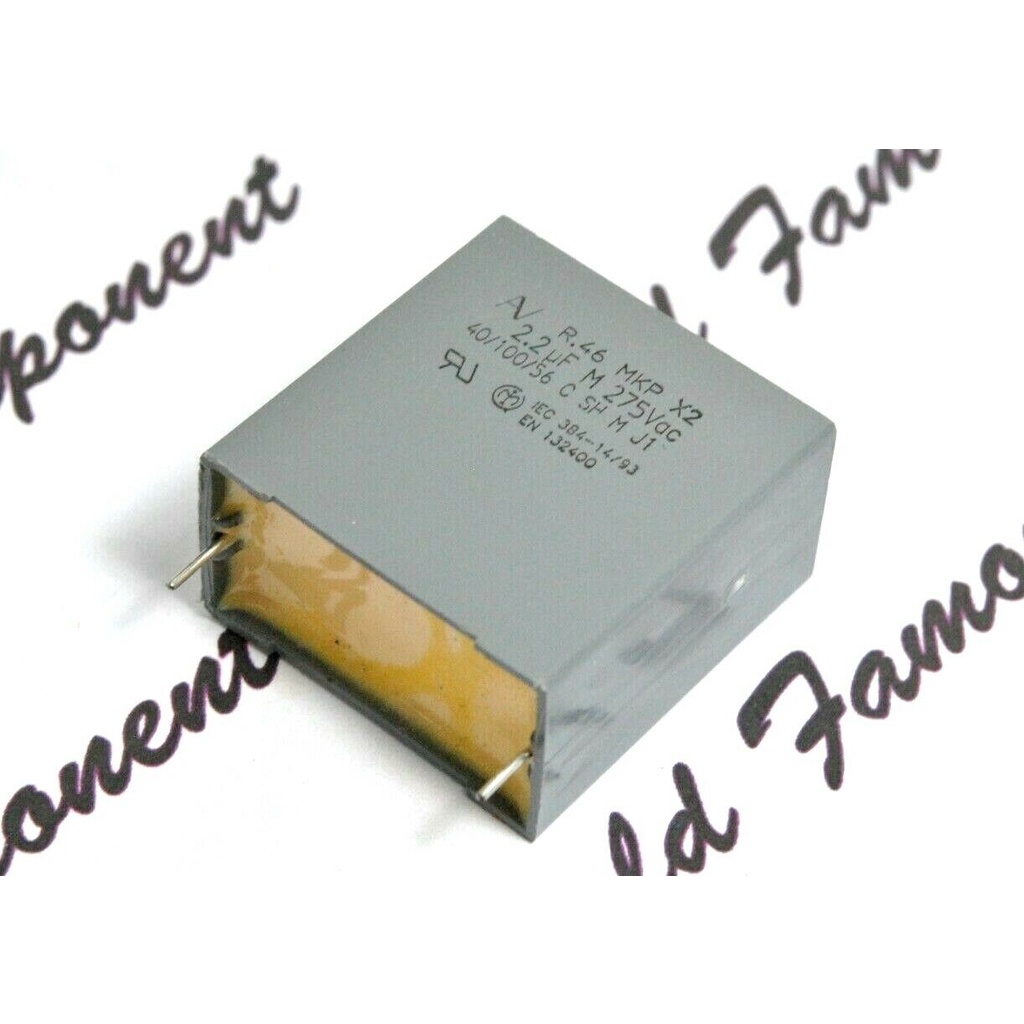 1個 - ARCOTRONICS MKT-X2 2.2uF 275Vac R46 腳距:27.5mm. 立式金屬膜電容 | 蝦皮購物