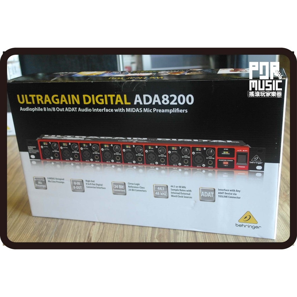 【搖滾玩家樂器】全新 免運Behringer ADA8200 8 In 8 Out內建MIDAS MIC Pre錄音介面 | 蝦皮購物