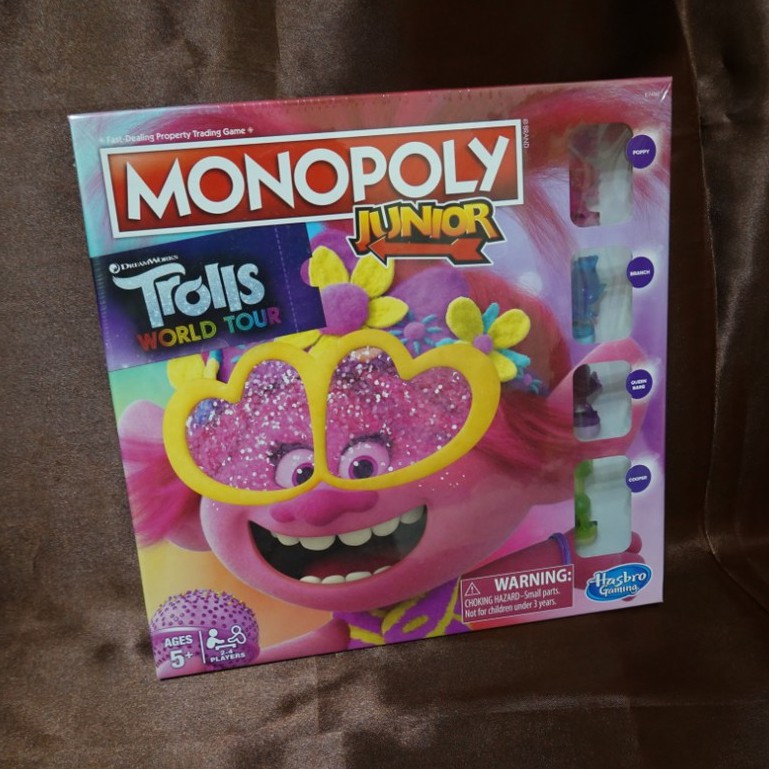 孩之寶 Trolls 魔髮精靈 魔法精靈 MONOPOLY 地產大亨 大富翁 桌遊 英文版 初級版 - 全新未拆 | 蝦皮購物