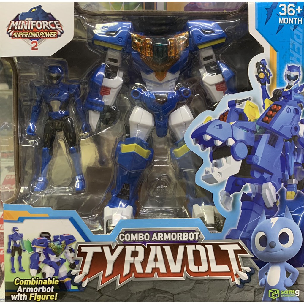 韓國正版 SAMG MINIFORCE 迷你特工隊 TYRAVOLT 暴龍機動裝甲 SM32367 | 蝦皮購物