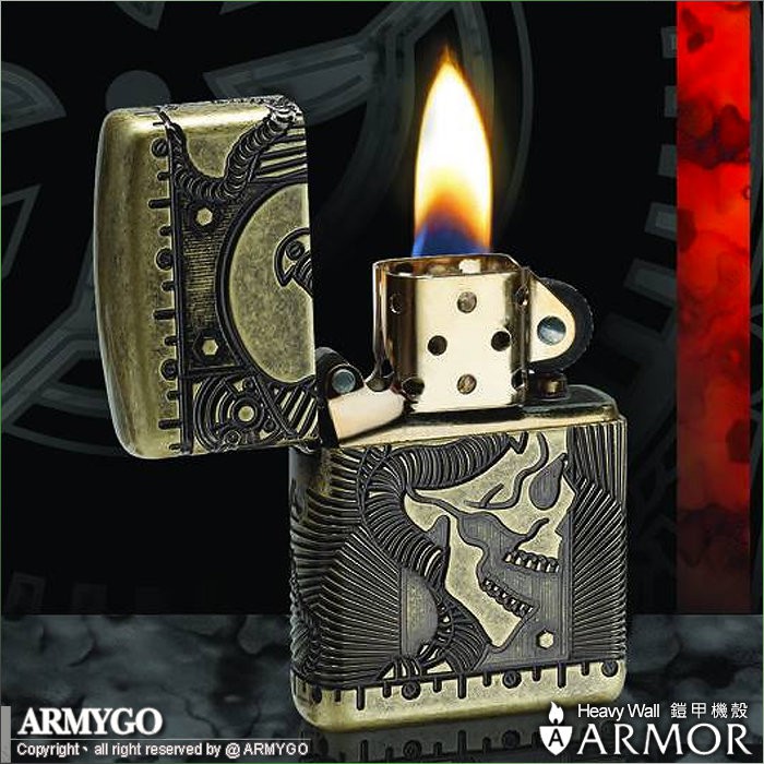 【ARMYGO】ZIPPO原廠打火機-NO.29268 (ARMOR鎧甲機身) | 蝦皮購物