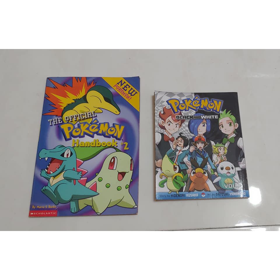 Pokemon Handbook + Pokemon Black and White 神奇寶貝金銀版英文圖鑑+漫畫書 | 蝦皮購物