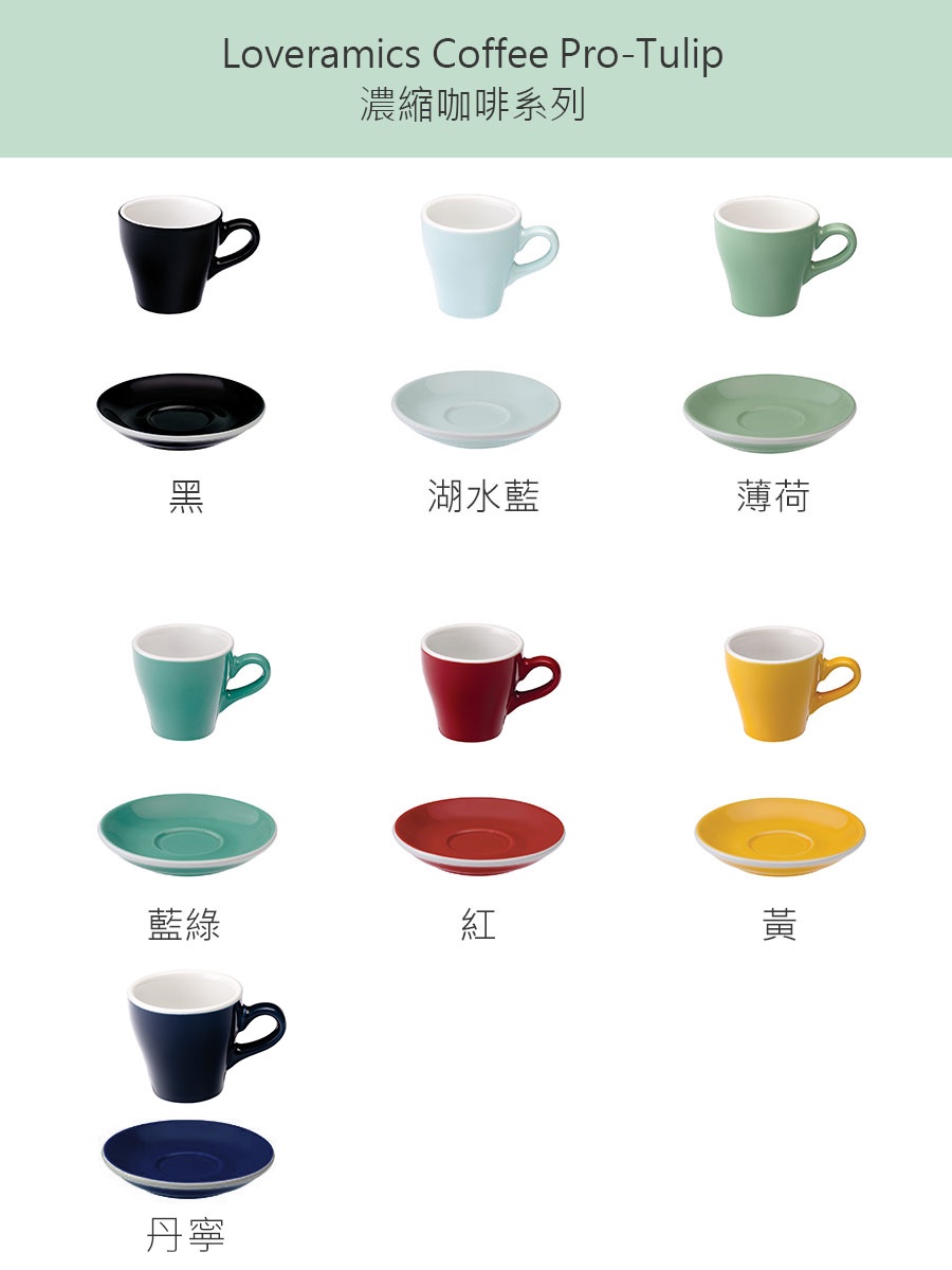 【Loveramics】Coffee Pro-Tulip濃縮咖啡杯盤組80ml 共7色SCAA SCAE 咖啡杯 愛陶樂 | 蝦皮購物
