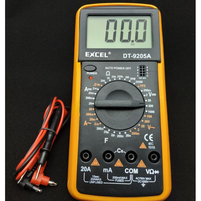 現貨 最新版大螢幕excel Dt9205a附電池 液晶顯示 數位 三用電表 萬用電表 電壓表 蝦皮購物
