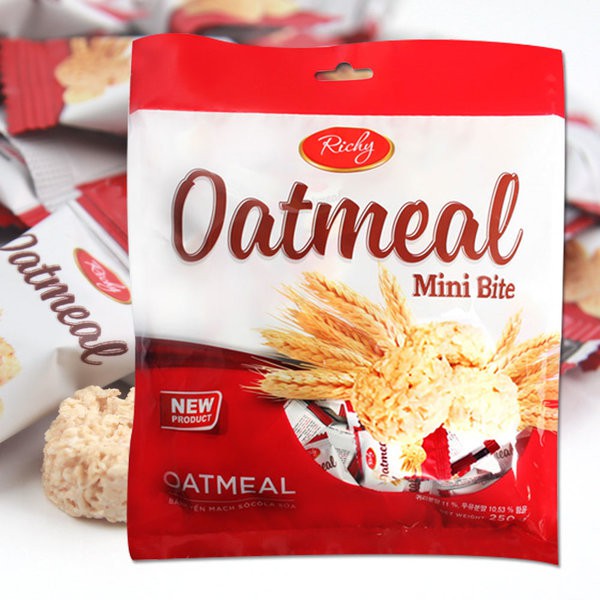#悠西將# 韓國 Richy Oatmeal Mini Bite 迷你 燕麥餅乾 燕麥糖 韓國燕麥 穀麥 | 蝦皮購物
