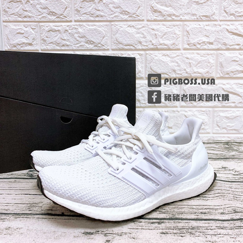 【豬豬老闆】ADIDAS ULTRA BOOST 4.0 全白 馬牌 緩震 輕量 慢跑 休閒 男 BB6168 | 蝦皮購物