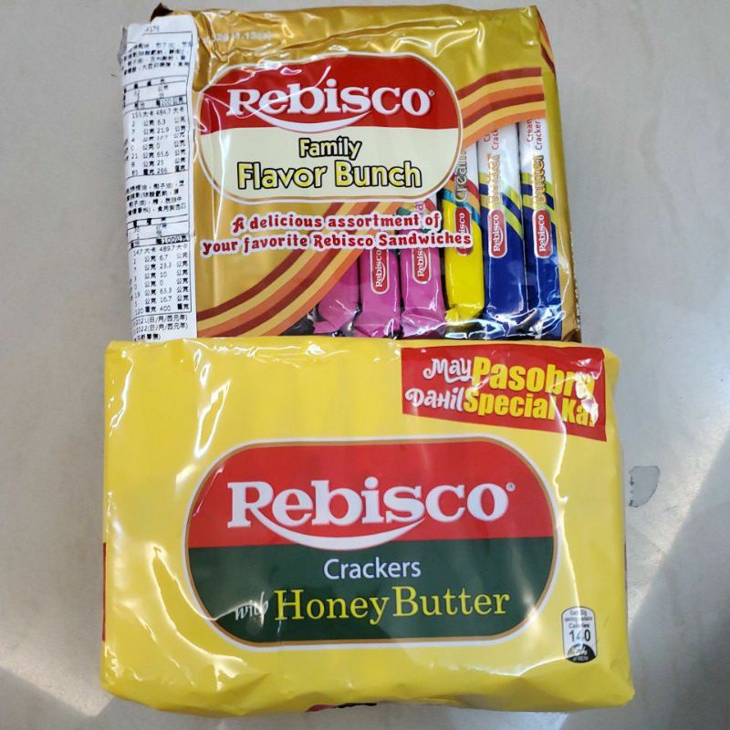 【菲律賓】 REBISCO 綜合夾心餅乾 HONEY BUTTER 蜂蜜奶油餅乾 蘇打餅 內皆由小包獨立包裝 320g | 蝦皮購物