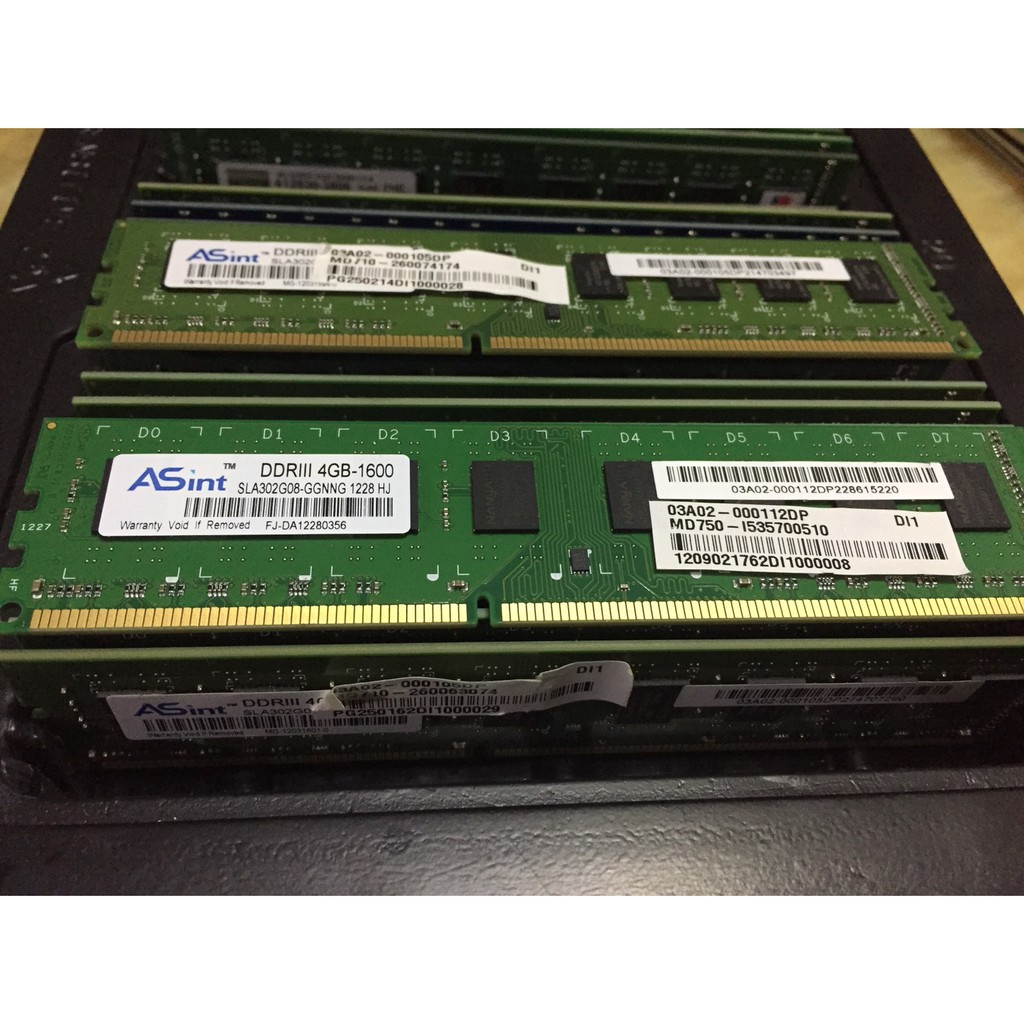 Asint DDR3-1600 4GB 桌上型電腦用記憶體 D3 4G 單面/雙面顆粒 | 蝦皮購物