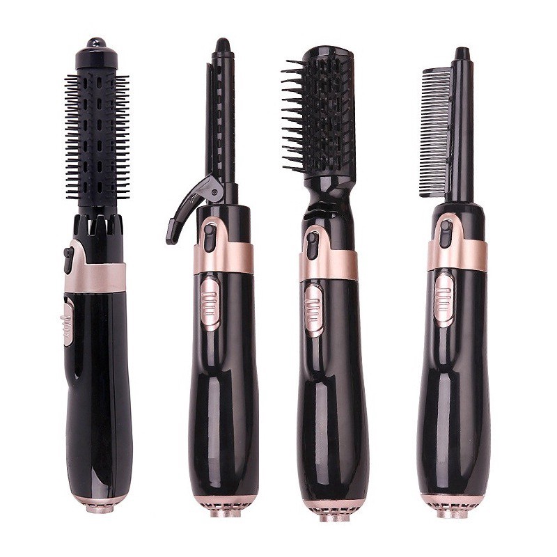 4 in 1 multifunctional hot air comb straight hair curl comb | 蝦皮購物