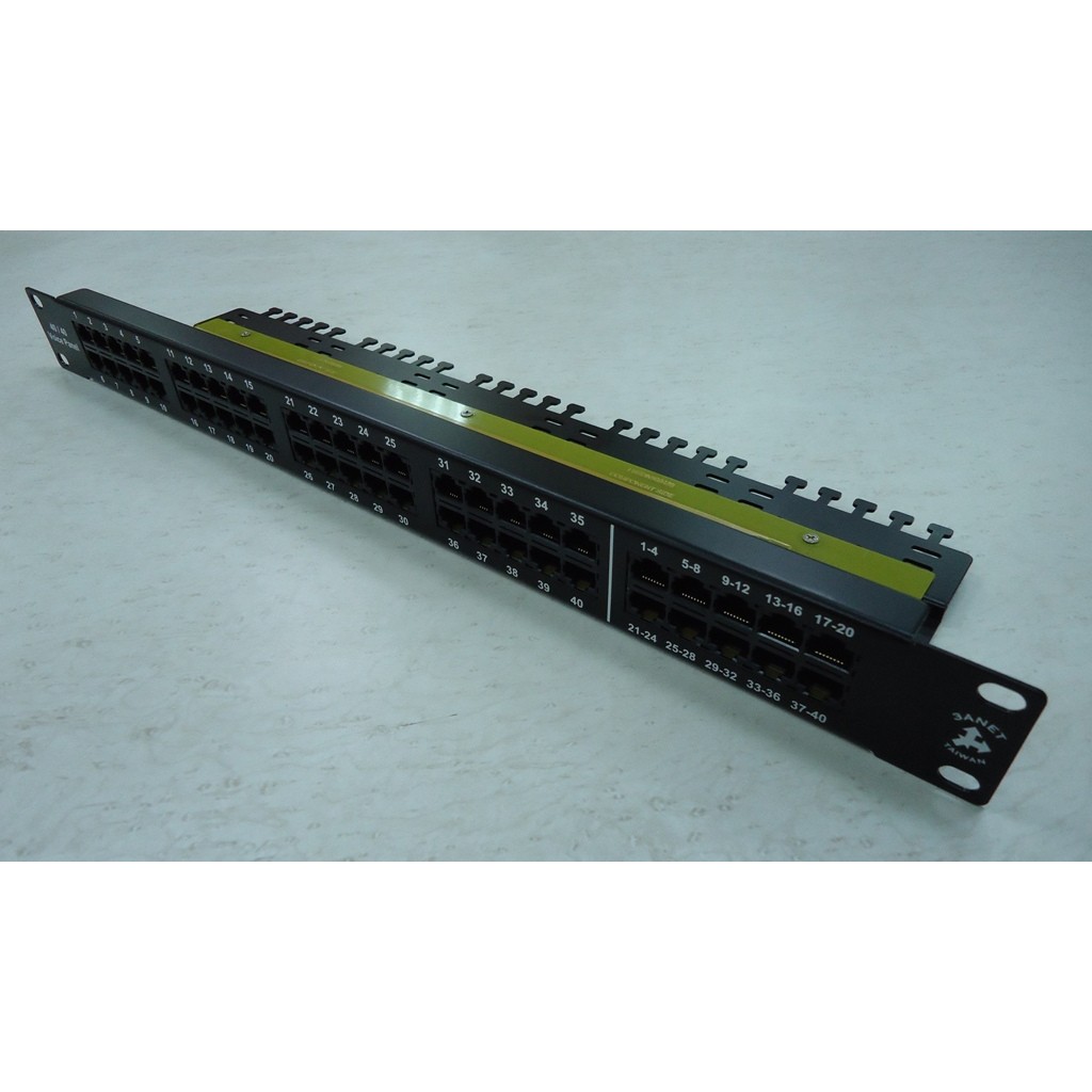 台製 3ANET ISDN RJ45 整合式 1U 19" 40 Ports 跳線面板 Patch Panel | 蝦皮購物