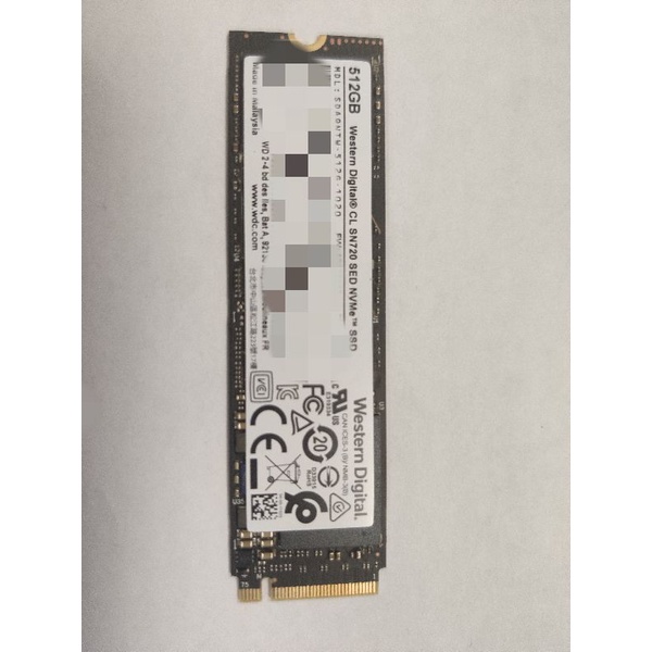 固態硬碟*WD SN720 512GB / M.2 SSD 2280 / PCIe NVMe / 黑標 BLACK | 蝦皮購物