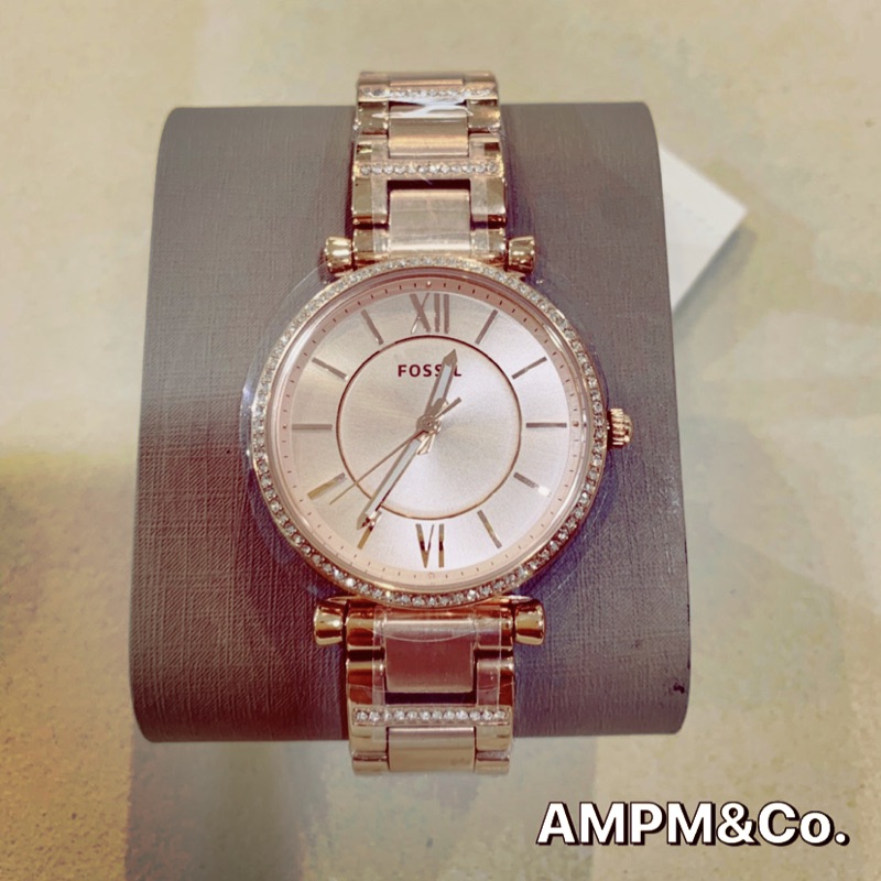 全新 現貨 FOSSIL CARLIE 閃爍晶鑽少女腕錶 ES4301 | 蝦皮購物