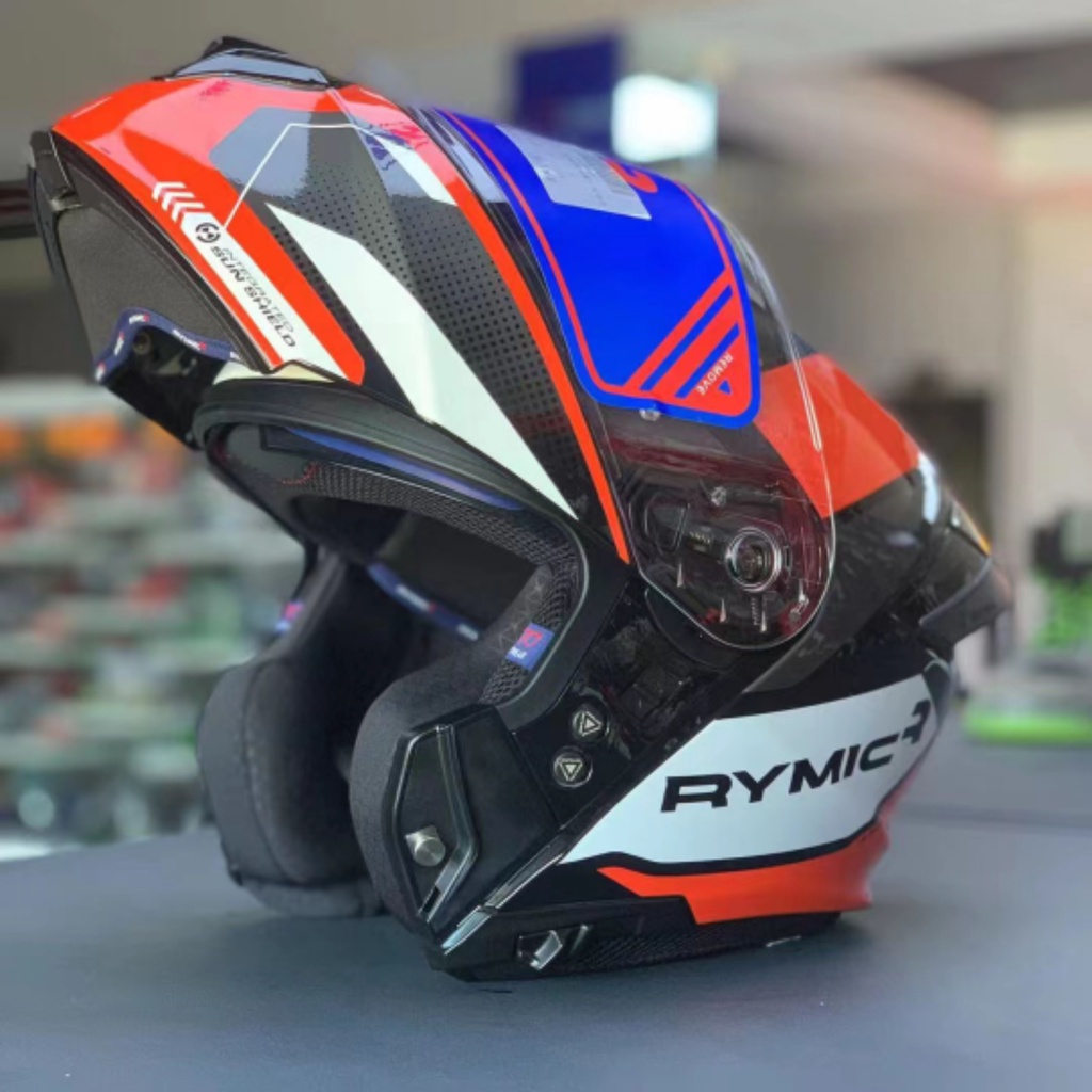 全罩式安全帽 可樂帽 RYMIC R935 可拆洗 耳機槽 安全帽 雙鏡片 | 蝦皮購物