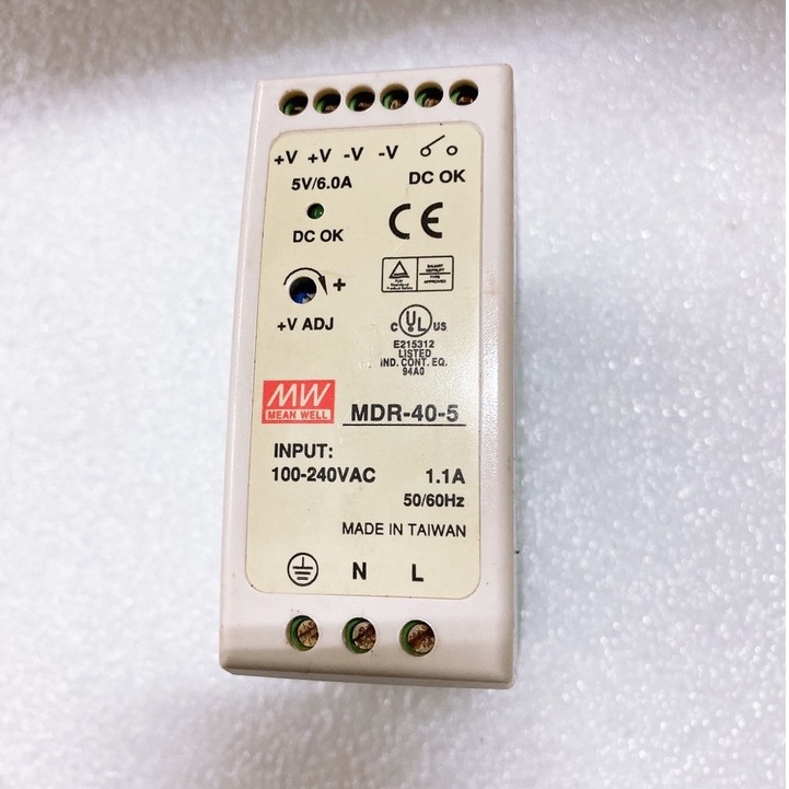 Mean Well MDR-40-5 AC to DC DIN-Rail Power Supply | 蝦皮購物