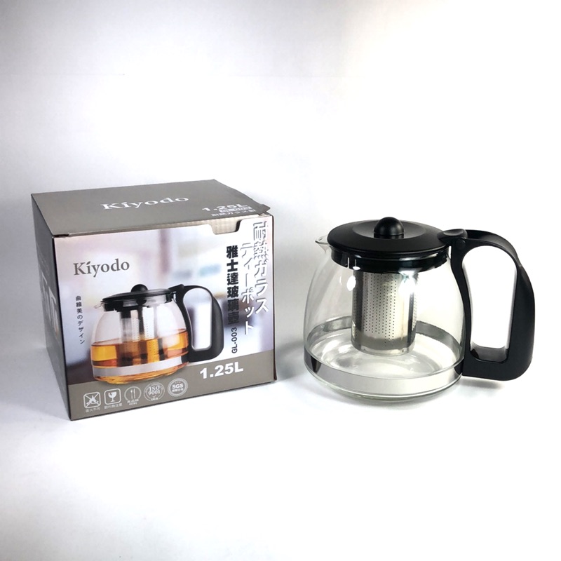 『拔跟麻的大秘寶』附發票 kiyodo 雅士達玻璃壺 1.25L 沖泡壺 耐熱玻璃壺 冷飲壺 玻璃 GL-003 | 蝦皮購物