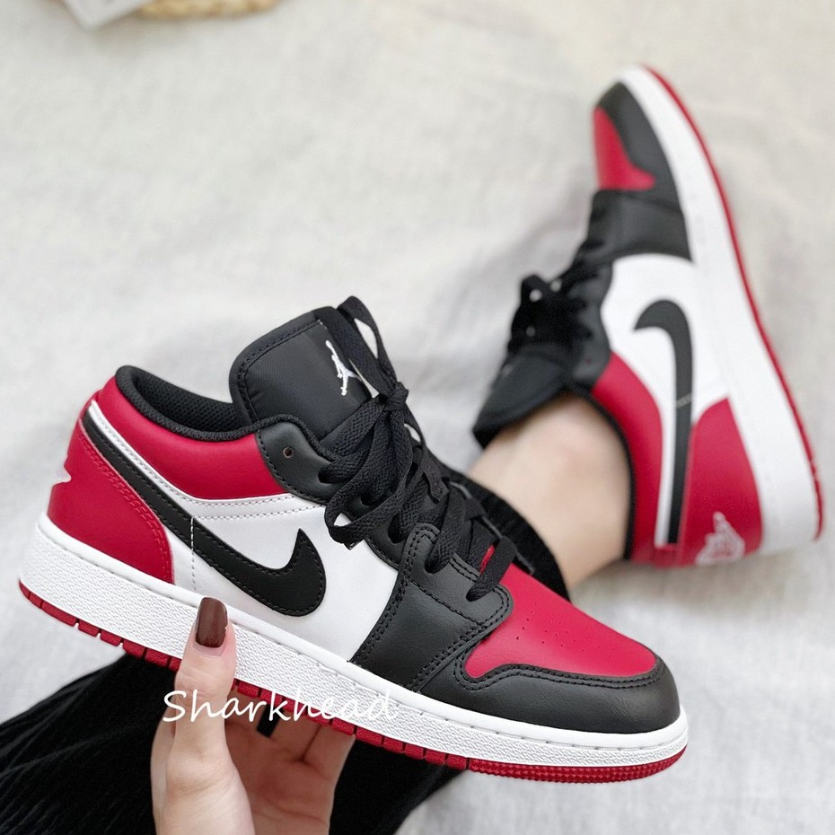 【Sharkhead】現貨 Nike Air Jordan 1 Low GS 黑紅 黑 低筒 喬丹 553560-612 | 蝦皮購物