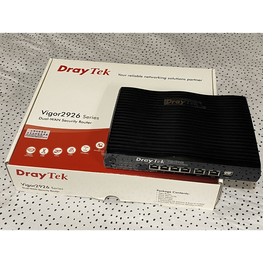 【網路】居易 Vigor DrayTek 2926 / 二手 / 防火牆 / 路由器 / 網路設備 | 蝦皮購物