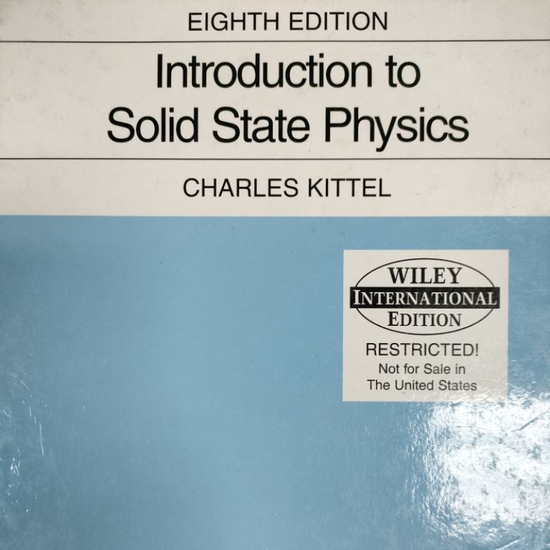 固態物理charles kittel- introduction to solid state physics/ 8版 | 蝦皮購物