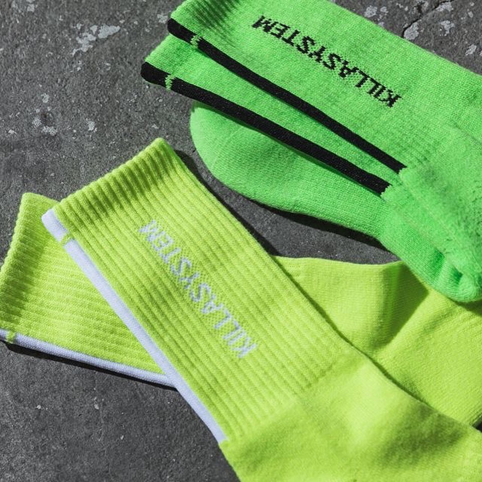 【P.COAST LAB】KILLA SYSTEM x Ugly Symptom KILLA NEON SOCKS | 蝦皮購物