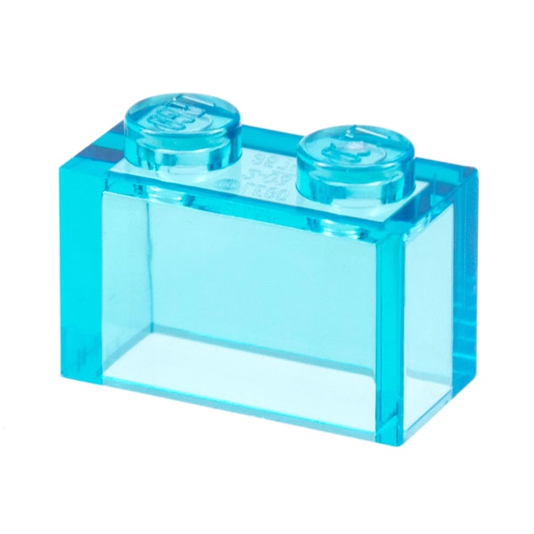 Lego 樂高 透明淺藍 基本磚 Trans-Light Blue Brick 1x2 306544 3004 3065 | 蝦皮購物