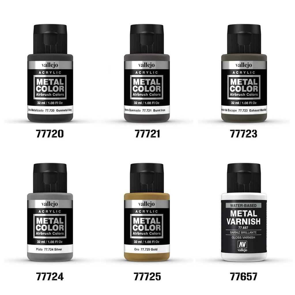 西班牙 Acrylicos Vallejo AV水漆 金屬色彩 77720-77657 金屬 亮光漆 | 蝦皮購物