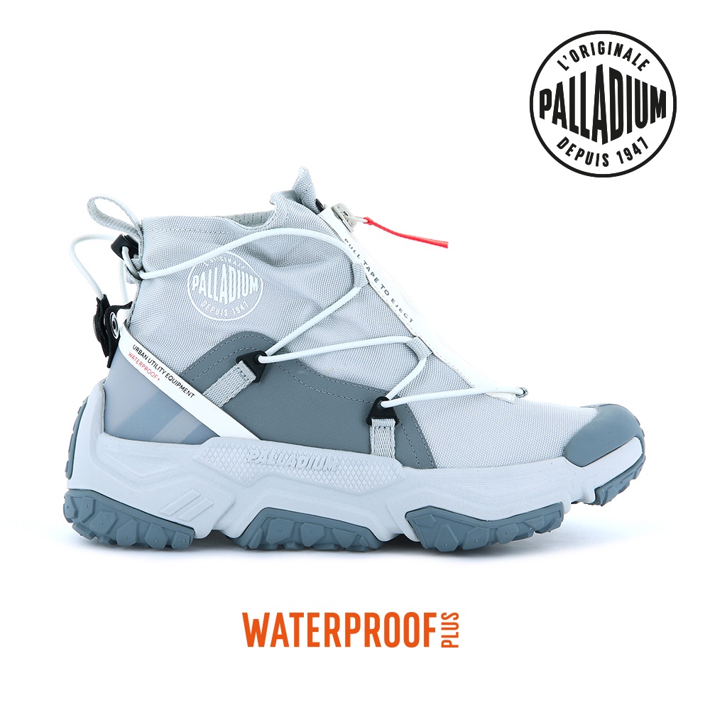PALLADIUM OFF-GRID HI ZIP WP+快穿輪胎橘標防水靴-中性-冰川白 | 蝦皮購物