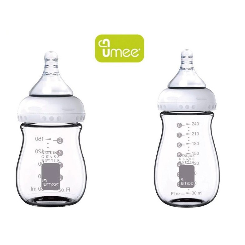 荷蘭 UMEE 寬口防脹氣玻璃奶瓶 240ml/150ml | 蝦皮購物